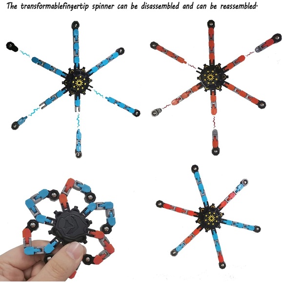 Toys | Transformable Robot Fingertip Fidget Deformation Mechanical ...